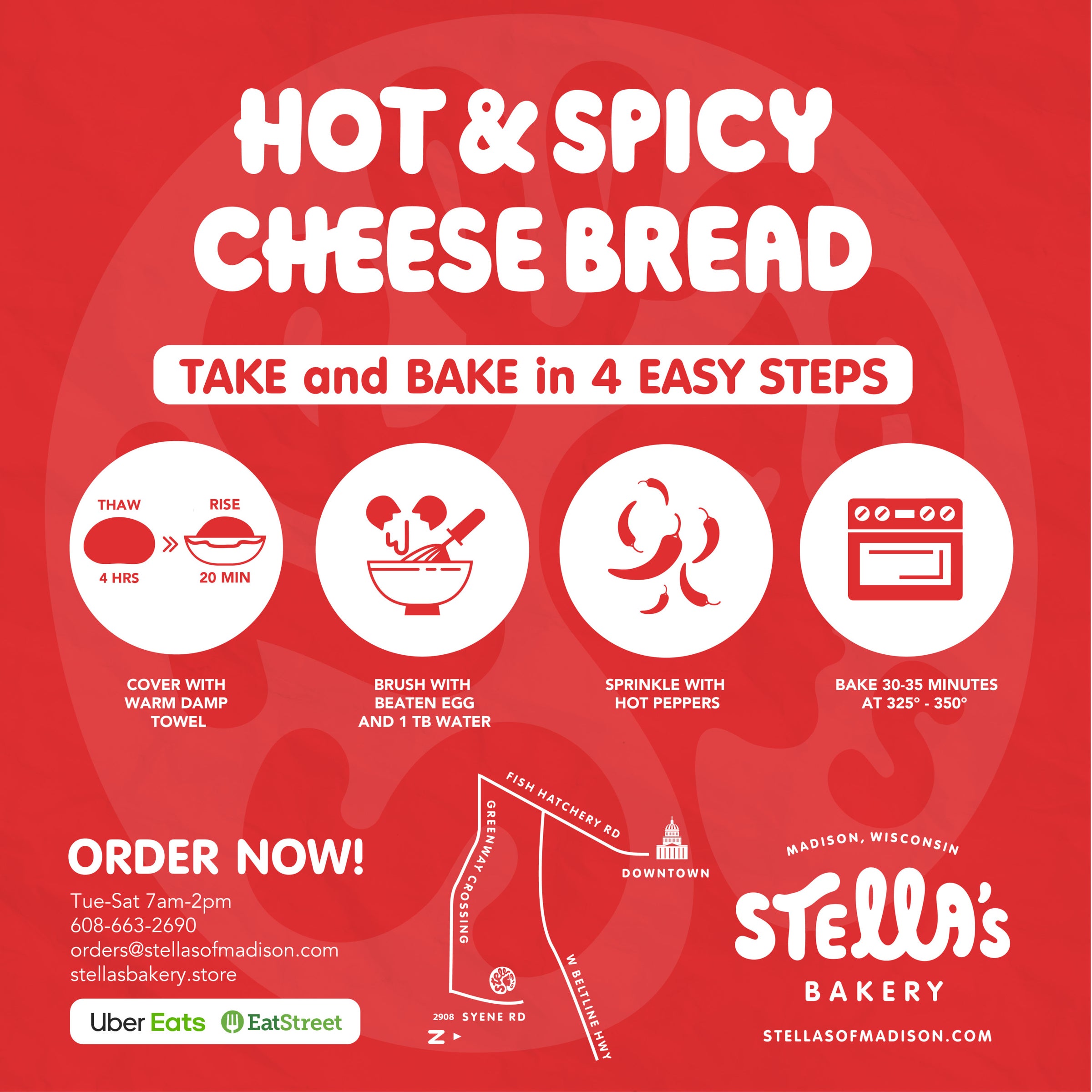 Hot & Spicy Cheese Bread Loaf | Stella's Bakery Online Store